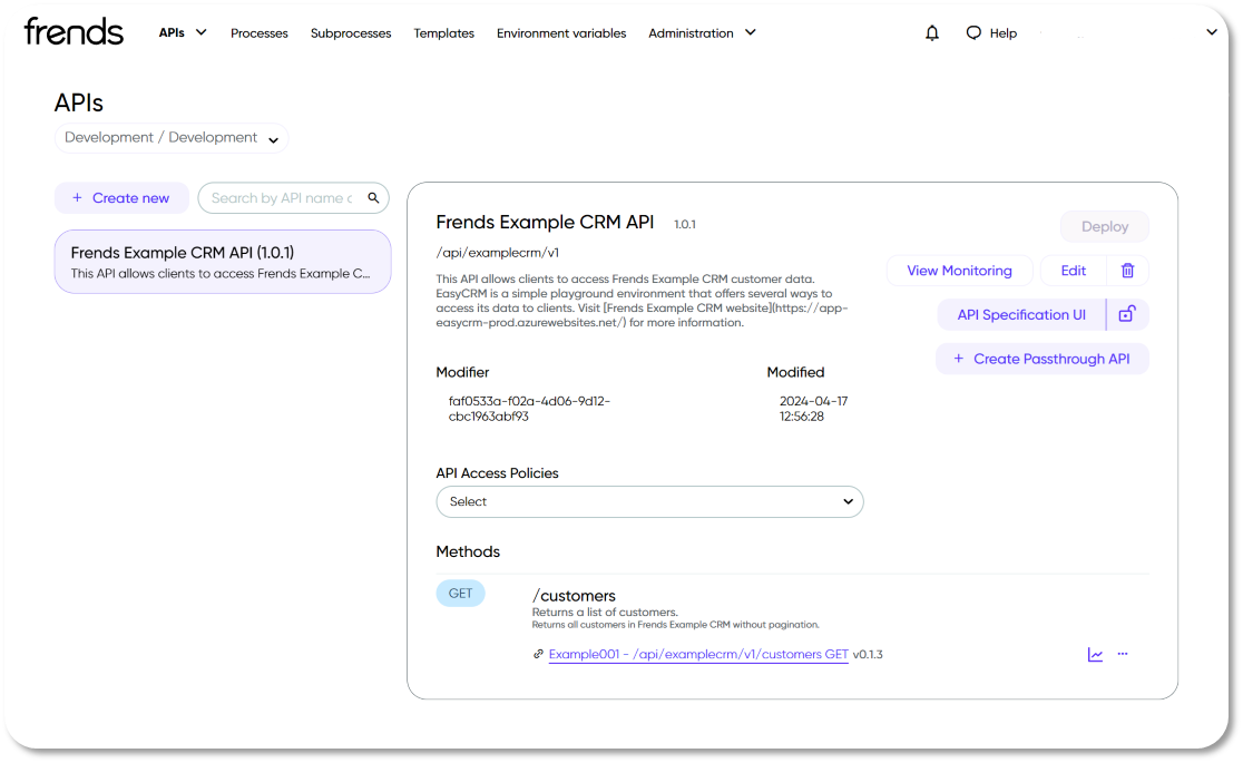 Frends iPaaS - API Management